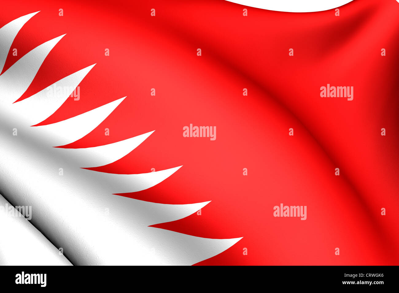 Flag of Bahrain. Close up. Front view Stock Photo - Alamy