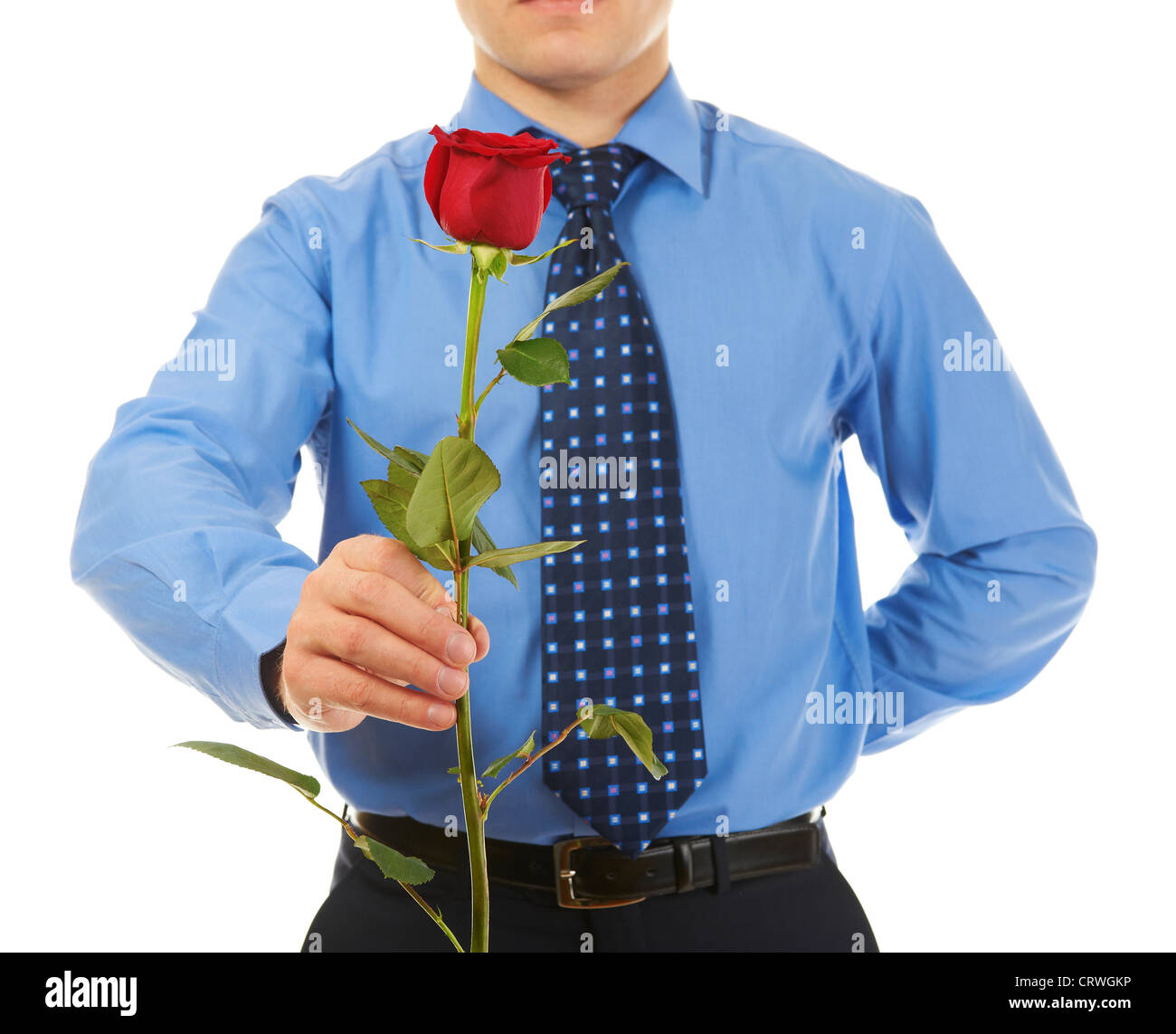 man with a rose Stock Photo - Alamy