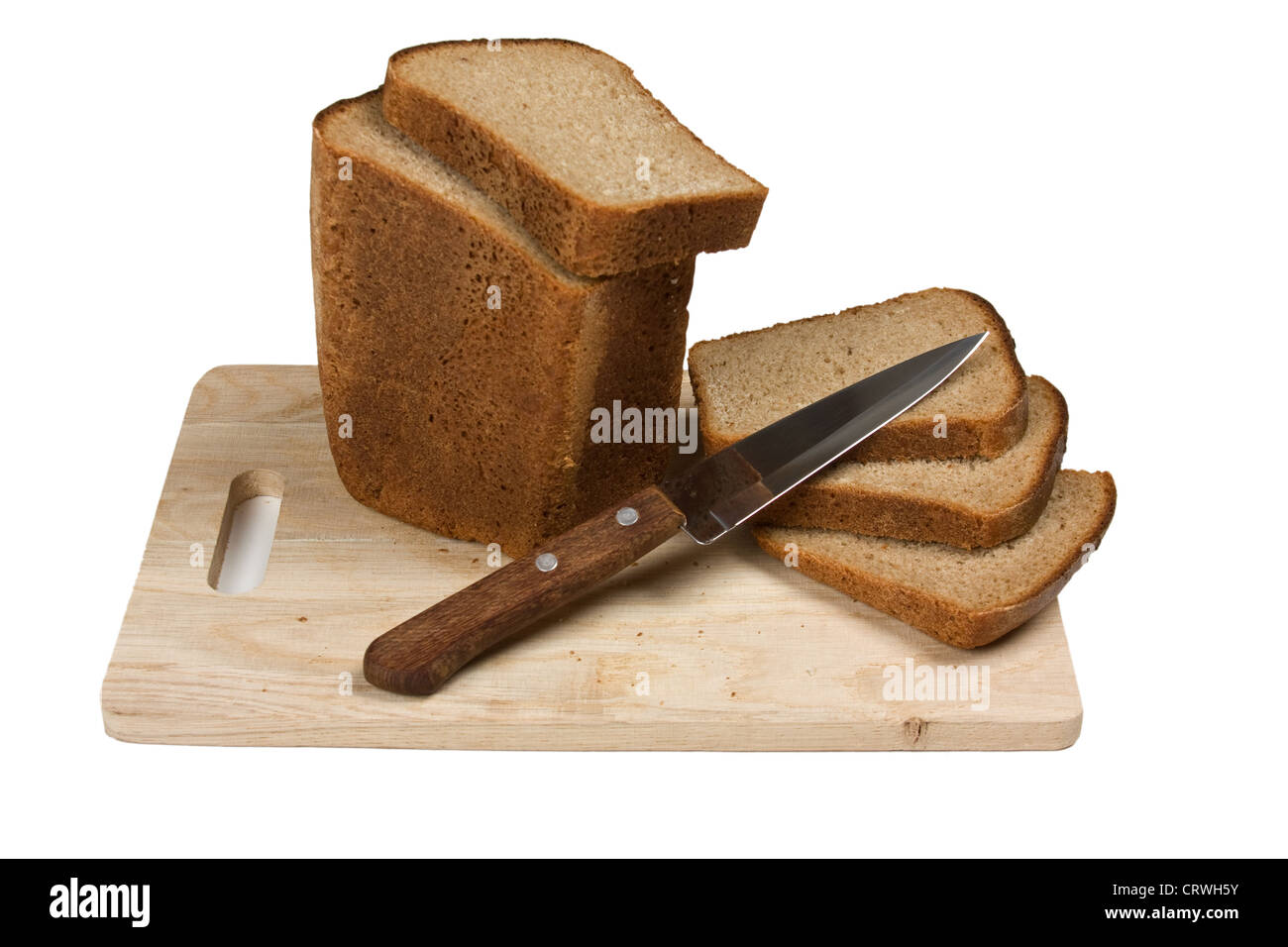 sliced bread and knife Stock Photo - Alamy