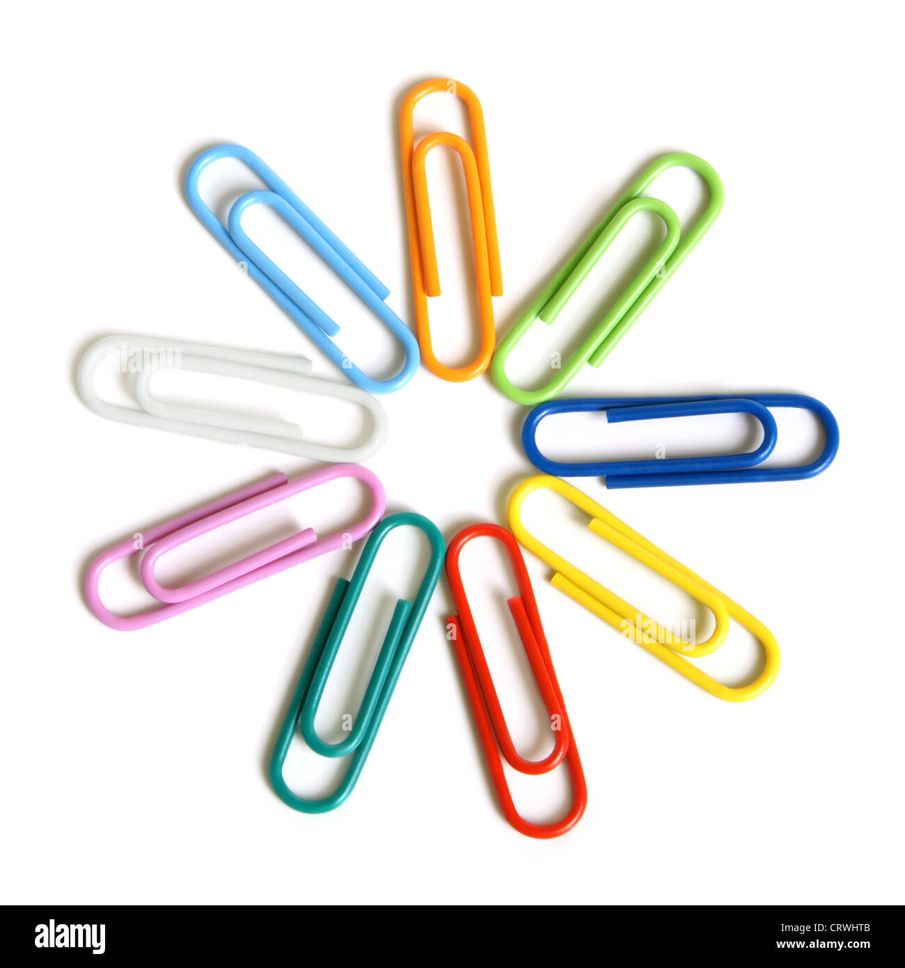 Multicolored paper clips Stock Photo - Alamy
