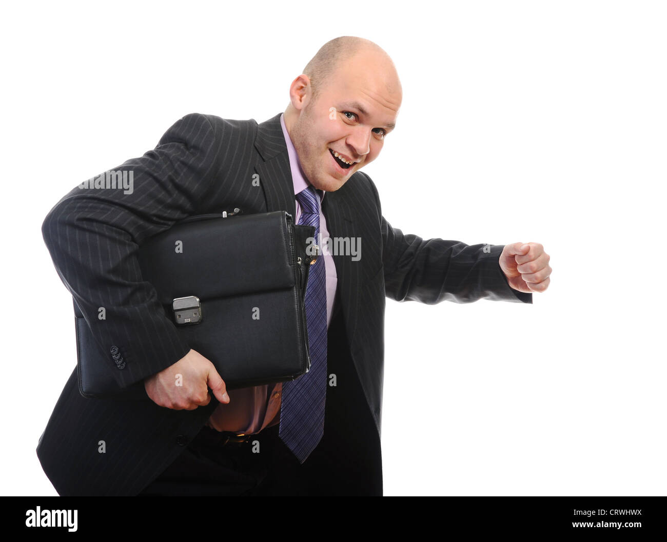 Businessman with portfolio Stock Photo - Alamy
