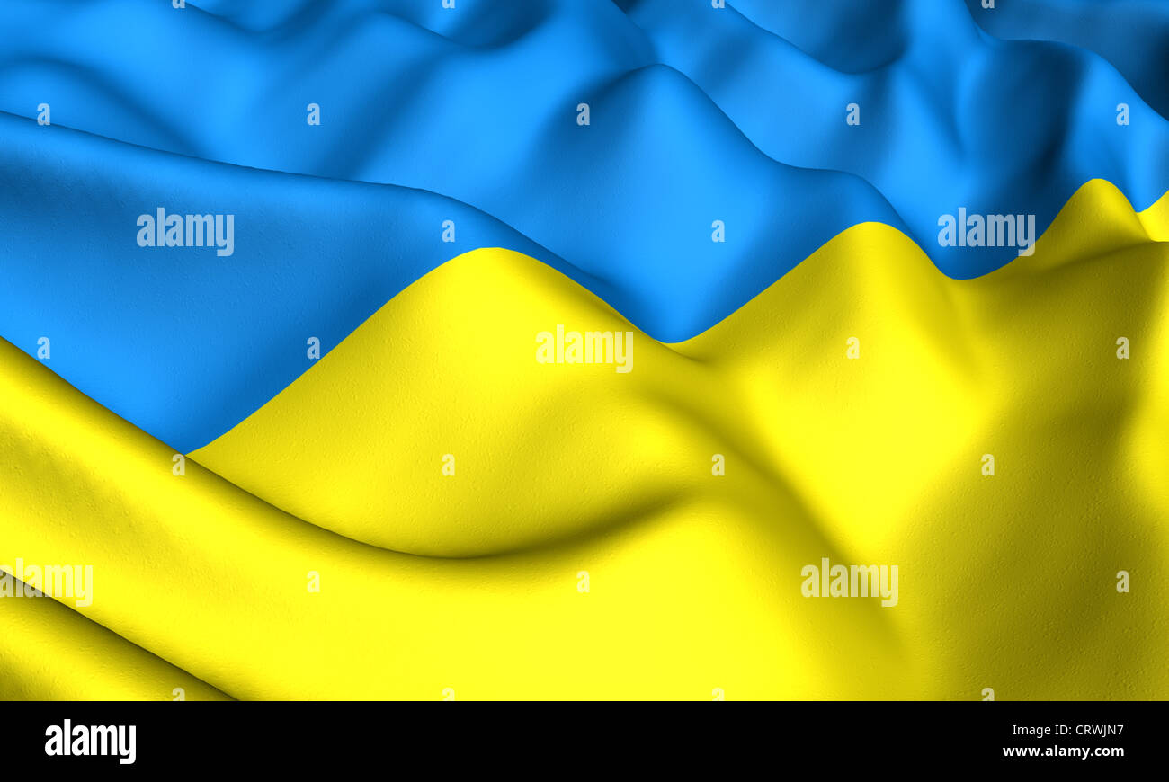 Flag of Ukraine. Close up. Front view Stock Photo - Alamy