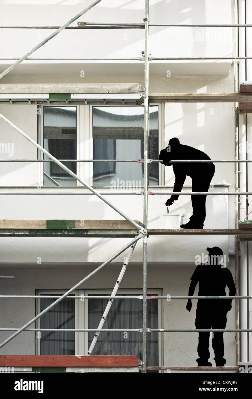 men on scaffolding Stock Photo - Alamy