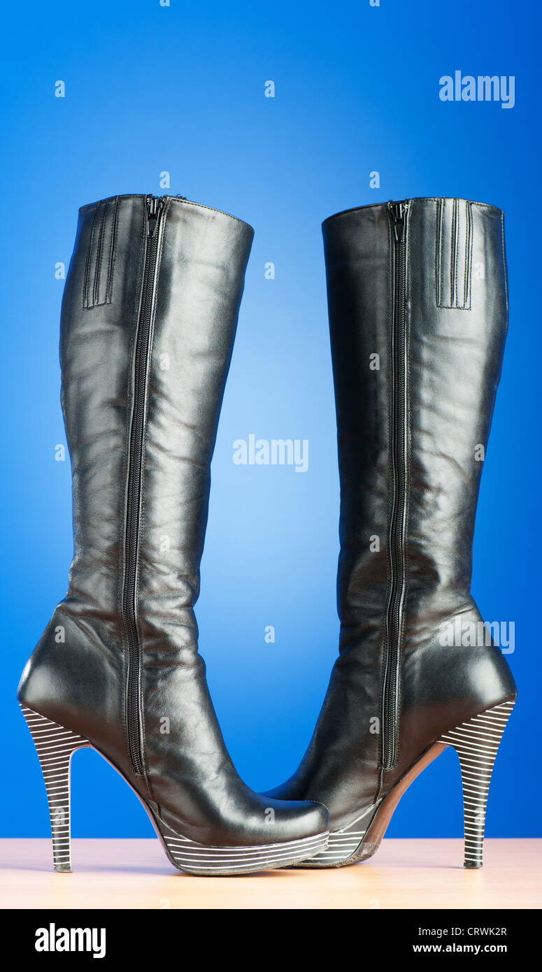 Fashion concept with woman top boots Stock Photo - Alamy