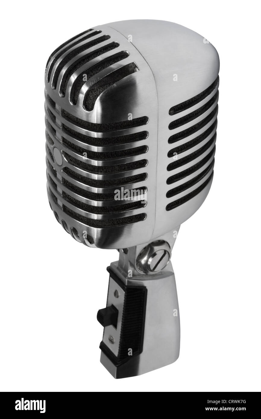 Beautiful old microphone Stock Photo - Alamy