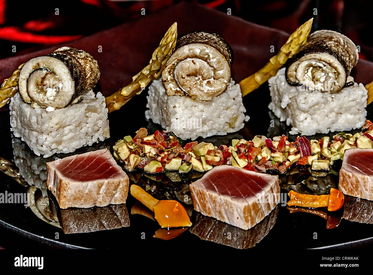 Arrangement cooking with different varieties of fish Stock Photo - Alamy