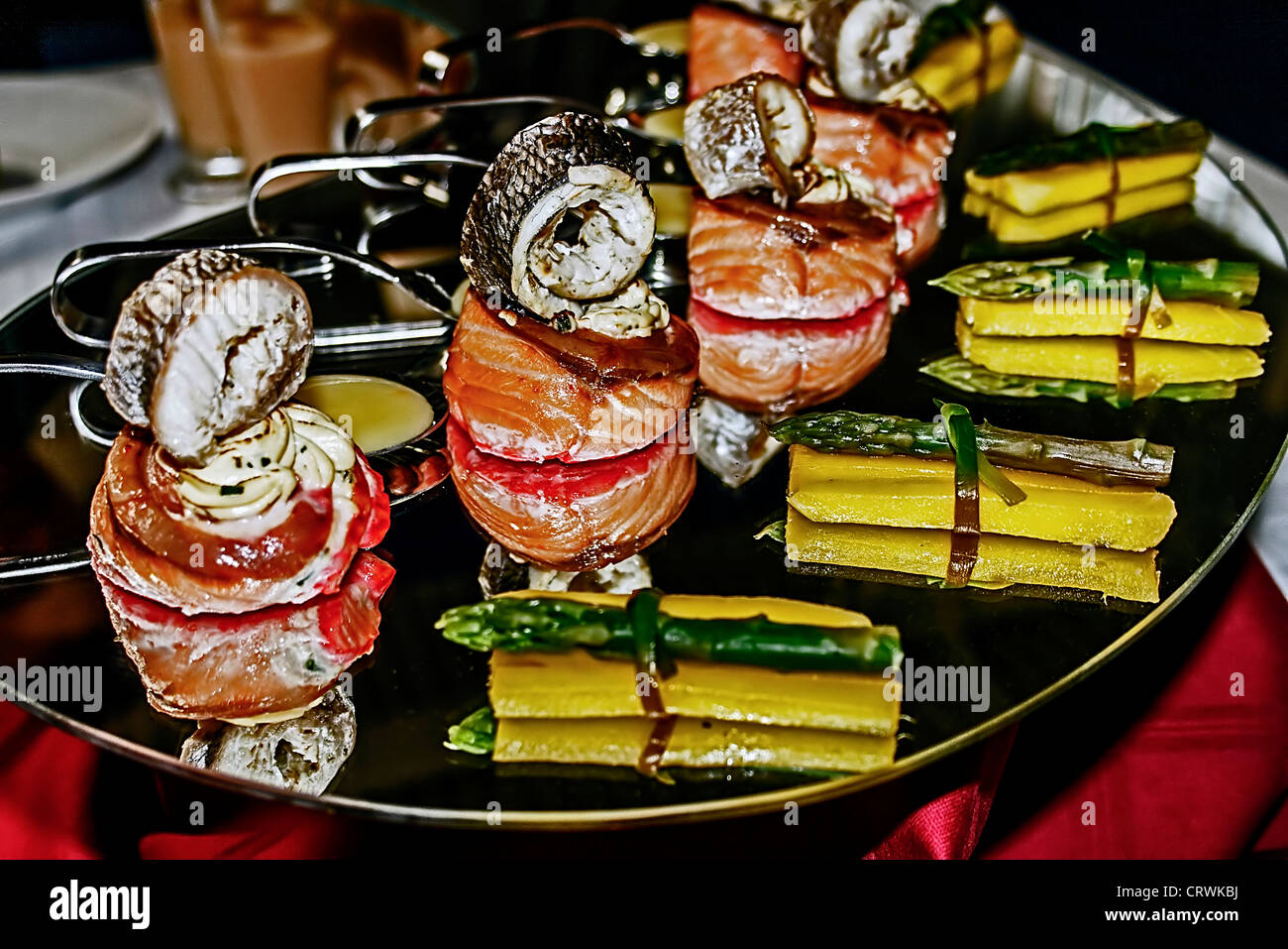 Arrangement cooking different varieties fish hi-res stock photography ...