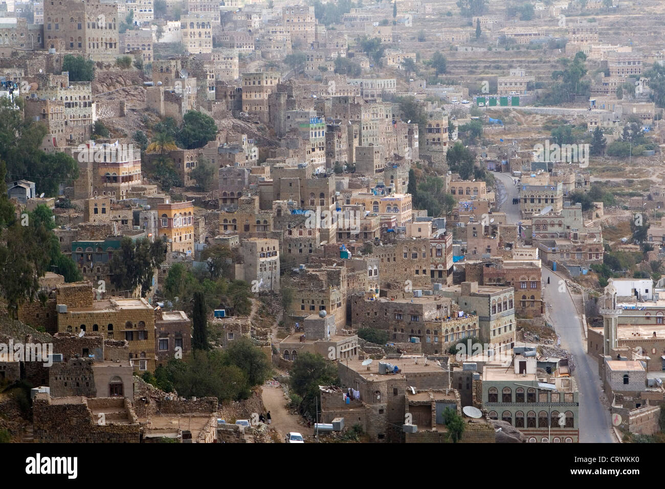 Village housing, Haraz Mountains, Manakhah, Sana'a, Yemen Stock Photo ...