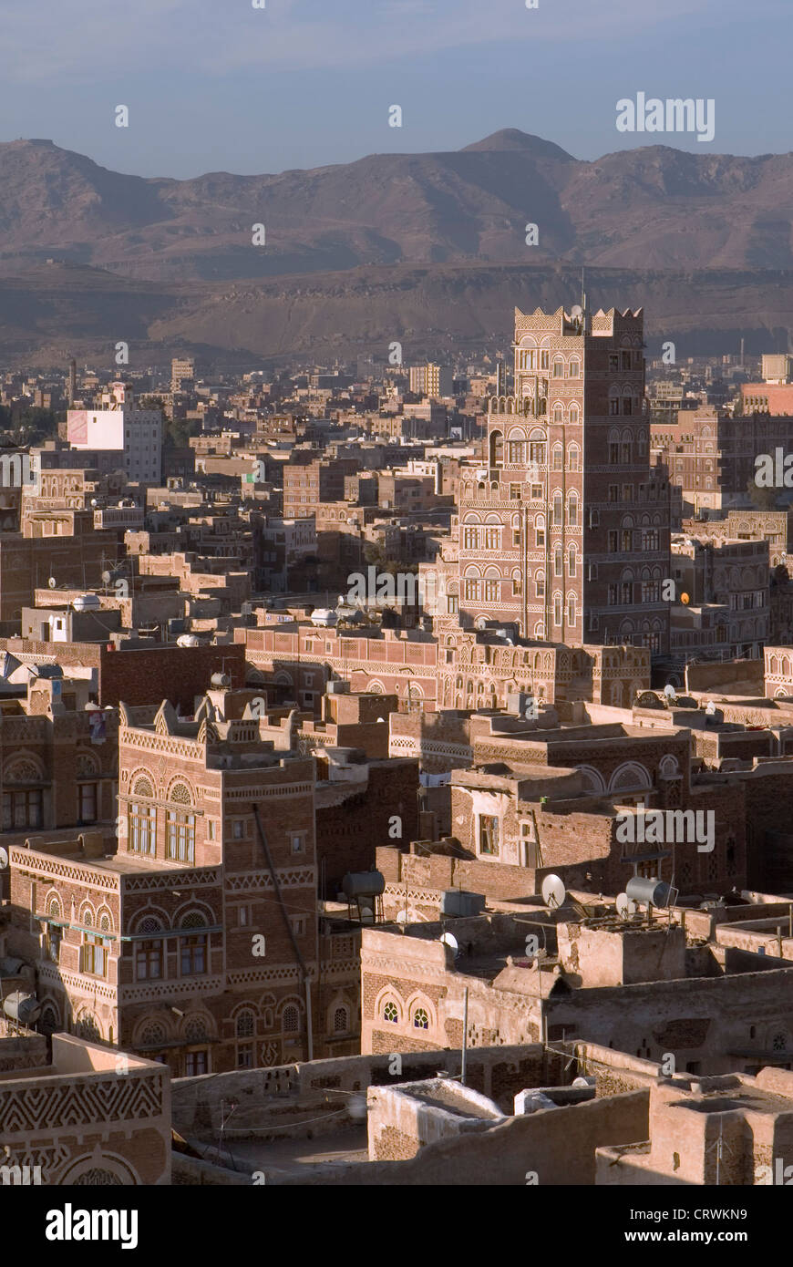 Tower houses dominate the skyline, Old City, Sana'a, Amanat al-Asimah ...