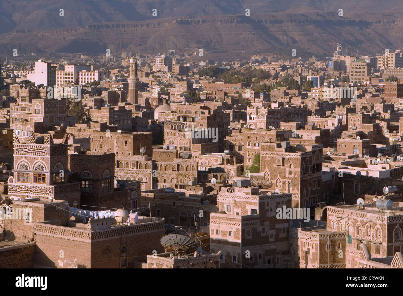 Tower houses dominate the skyline, Old City, Sana'a, Amanat al-Asimah ...