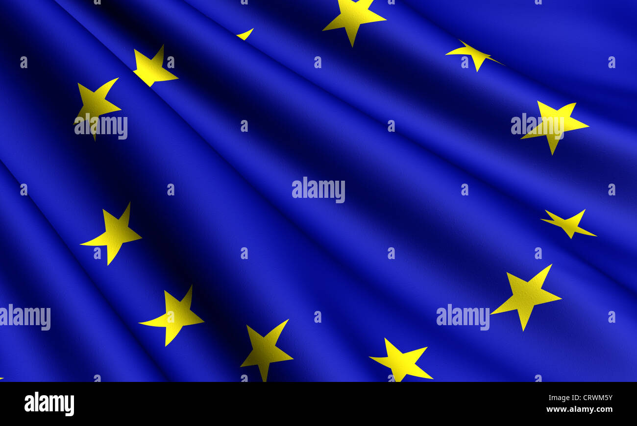 Flag of EU. Close up Stock Photo - Alamy