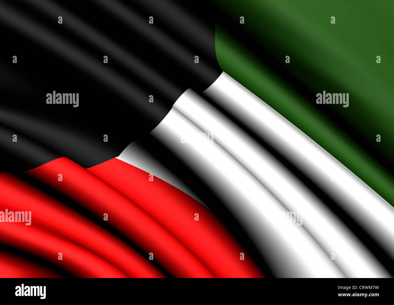 Flag of Kuwait. Close up Stock Photo - Alamy