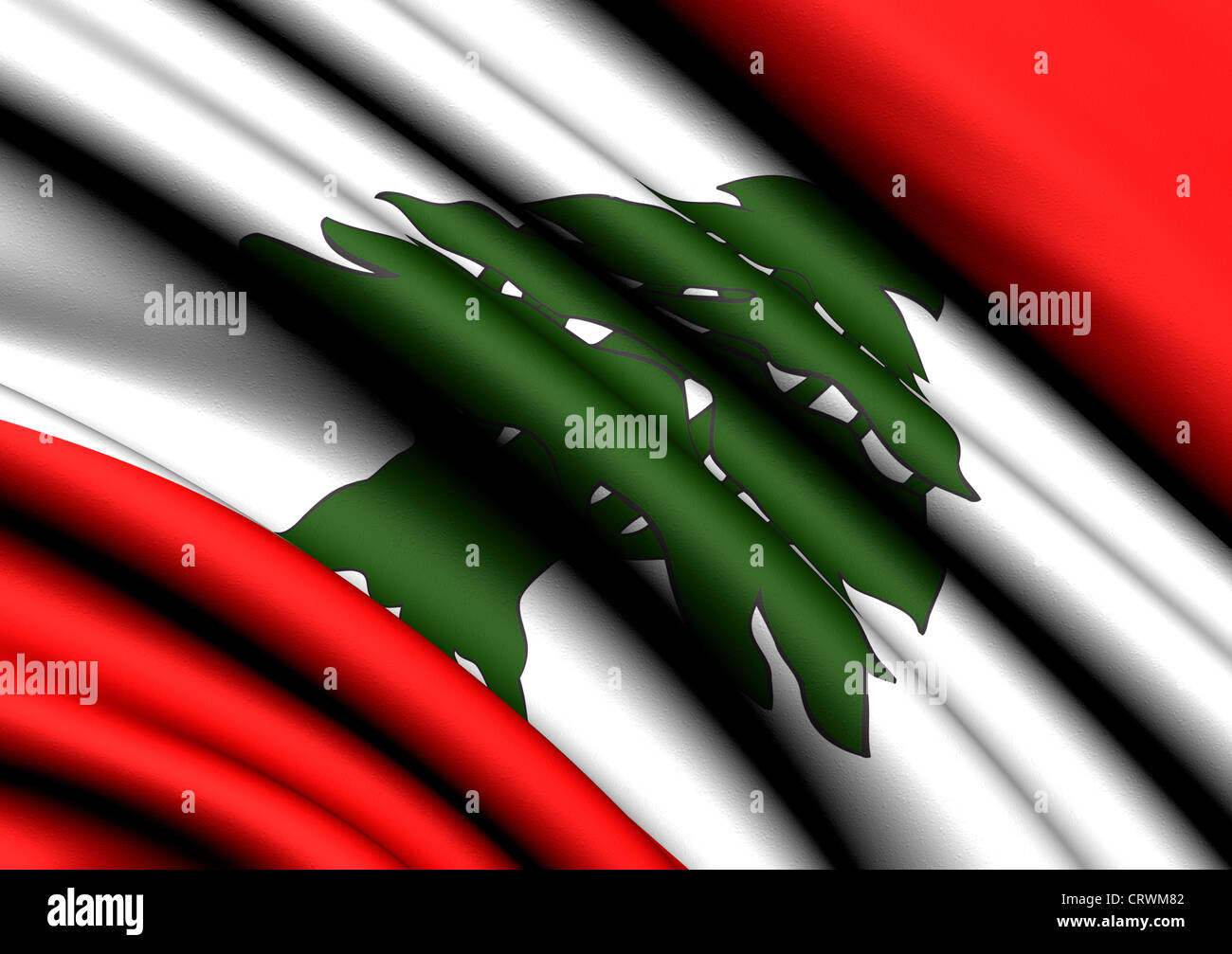 Flag of Lebanon. Close up Stock Photo - Alamy