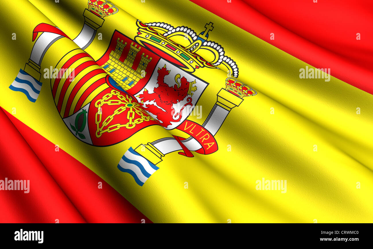 Flag of Spain. Close up Stock Photo - Alamy