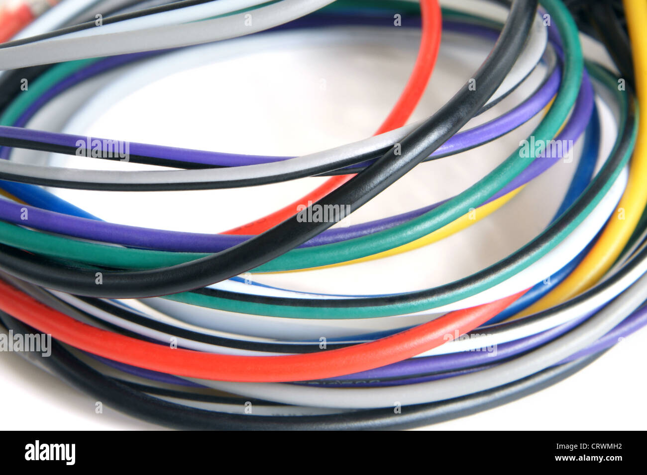 Multicolored computer cable Stock Photo - Alamy