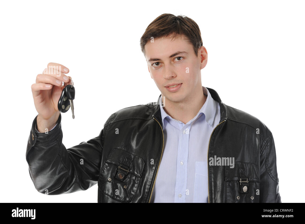 Businessman gives the keys to the car Stock Photo - Alamy