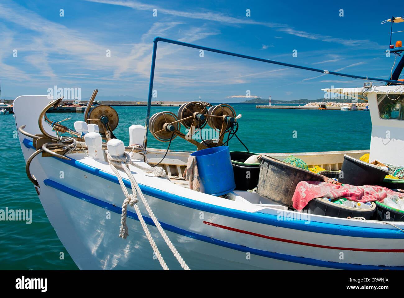 Traditional greek fishing boat hi-res stock photography and images - Alamy