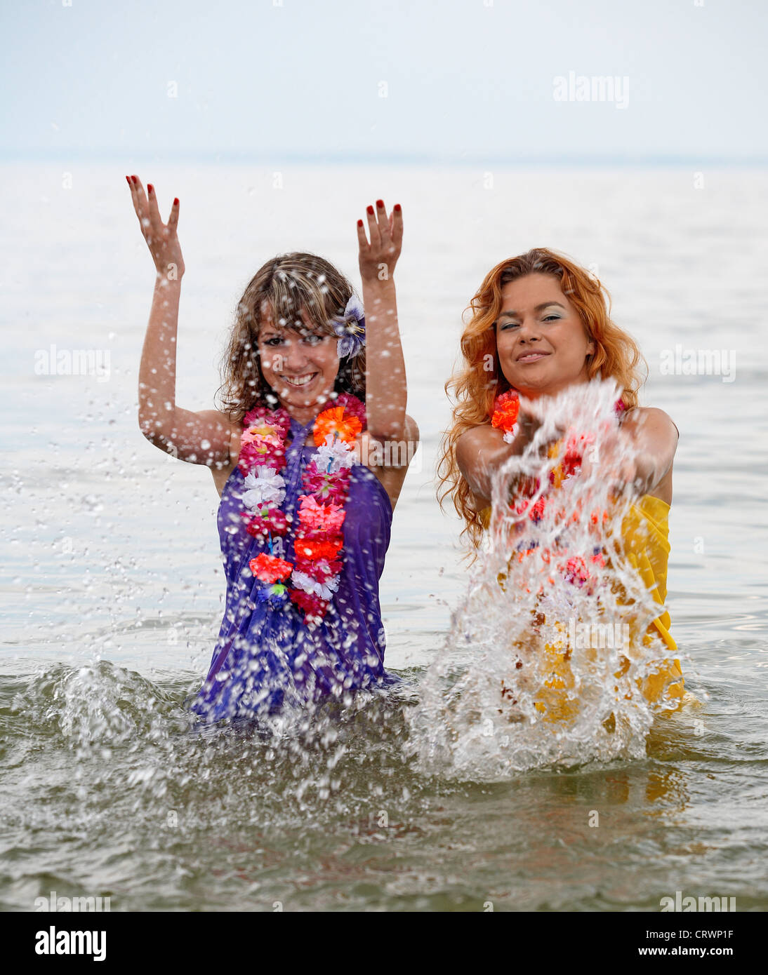 Girls in the water Stock Photo - Alamy
