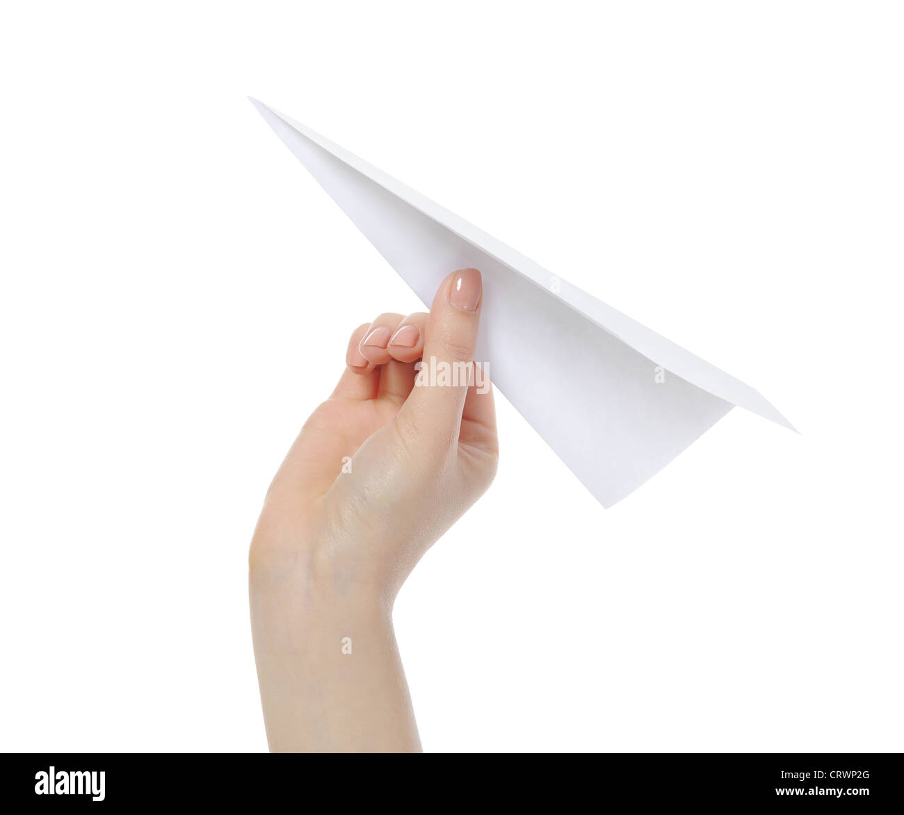 Holding paper airplane Cut Out Stock Images & Pictures - Alamy
