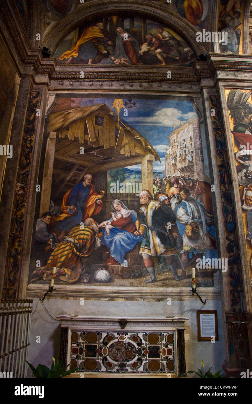 Italy, Emilia Romagna, Piacenza, Santa Maria di Campagna basilica Stock ...