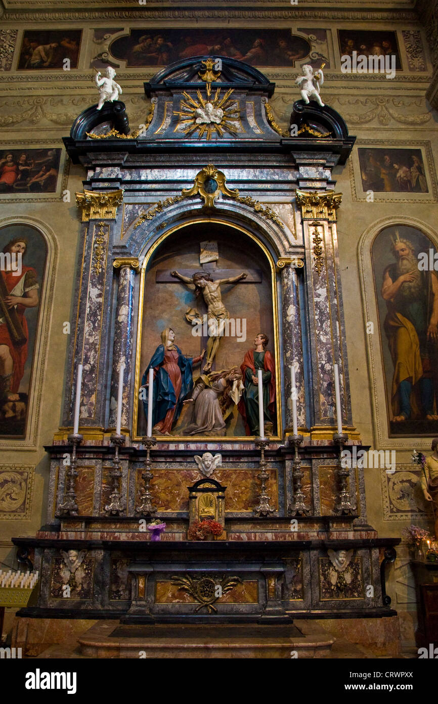 Italy, Emilia Romagna, Piacenza, Santa Maria di Campagna basilica Stock ...