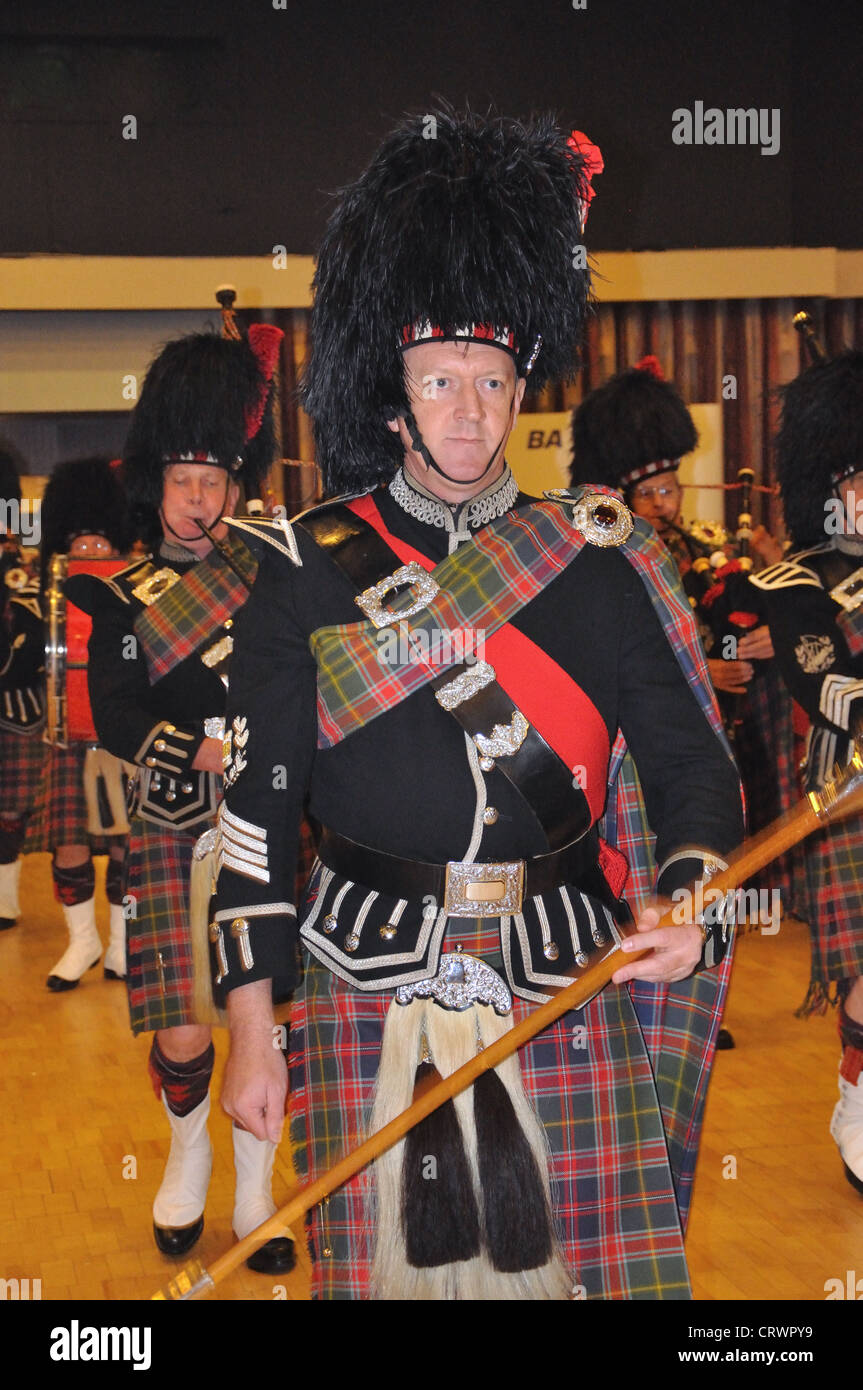 Scottish Highland bagpipe players, Surrey, England, United Kingdom ...