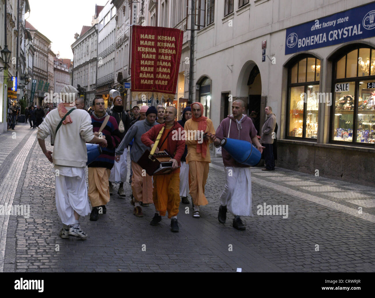 Hare Krishna disciples in Prague Stock Photo - Alamy