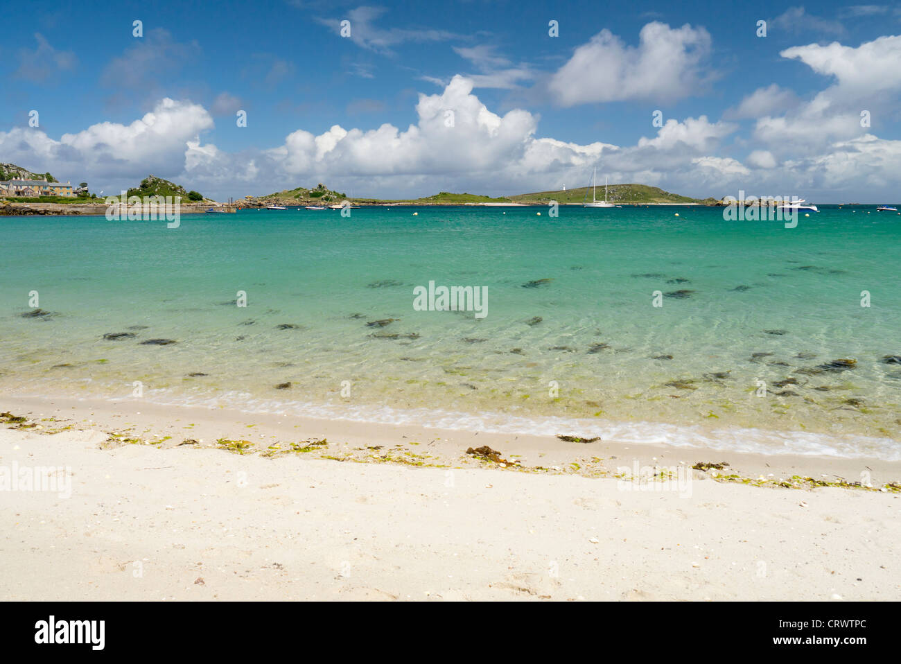 Green porth beach, Tresco, Isles of Scilly Stock Photo - Alamy