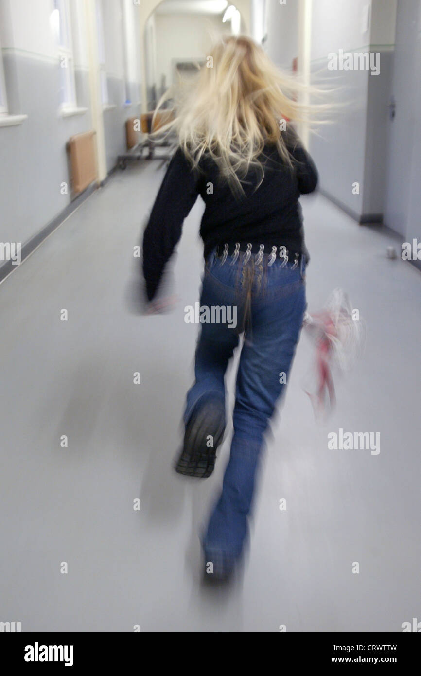 A girl from escaping Stock Photo - Alamy