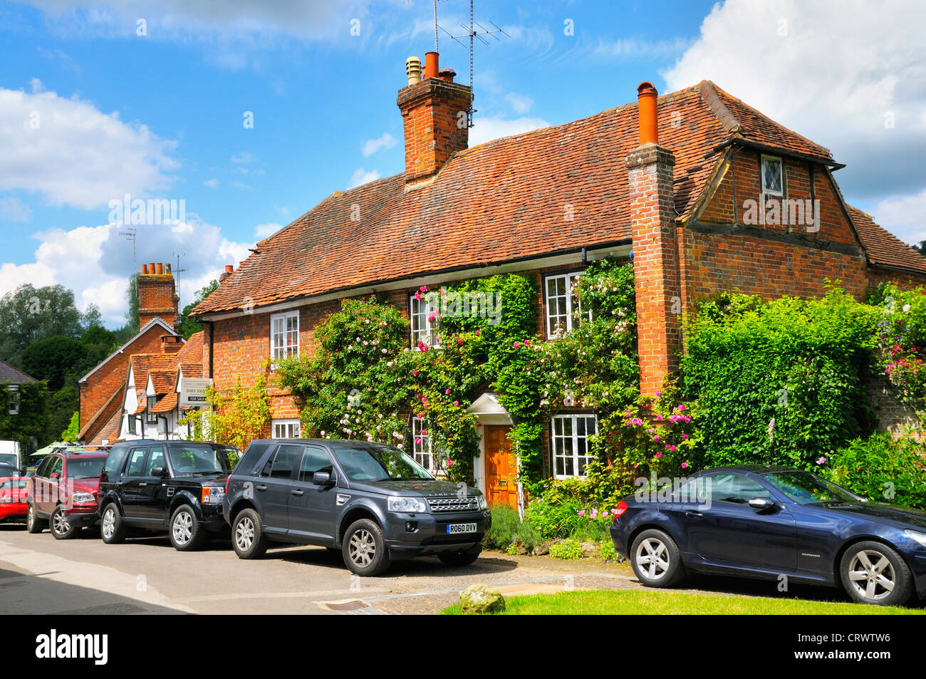 Pretty cottages in the village of Shere in Surrey, England, UK Stock ...
