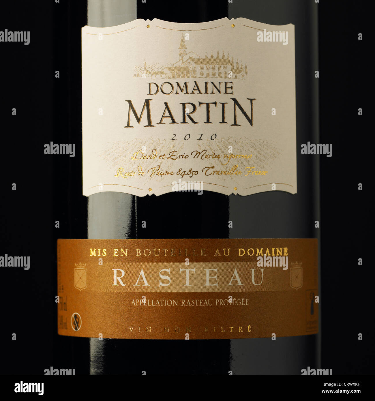 Domaine Martin Rasteau wine Stock Photo - Alamy