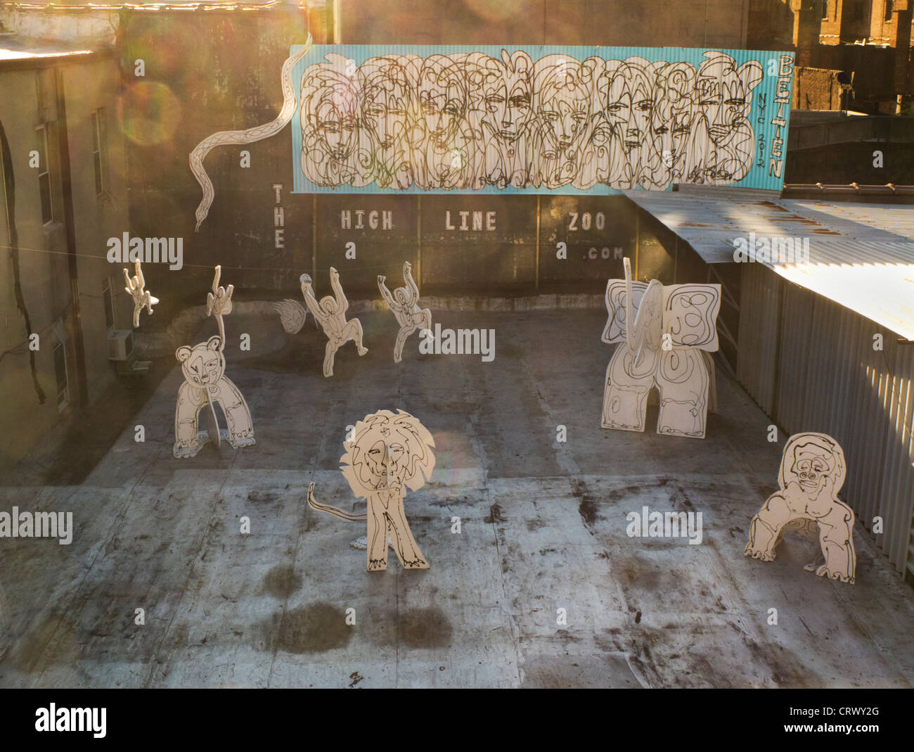 high line zoo art work in New York City Stock Photo - Alamy