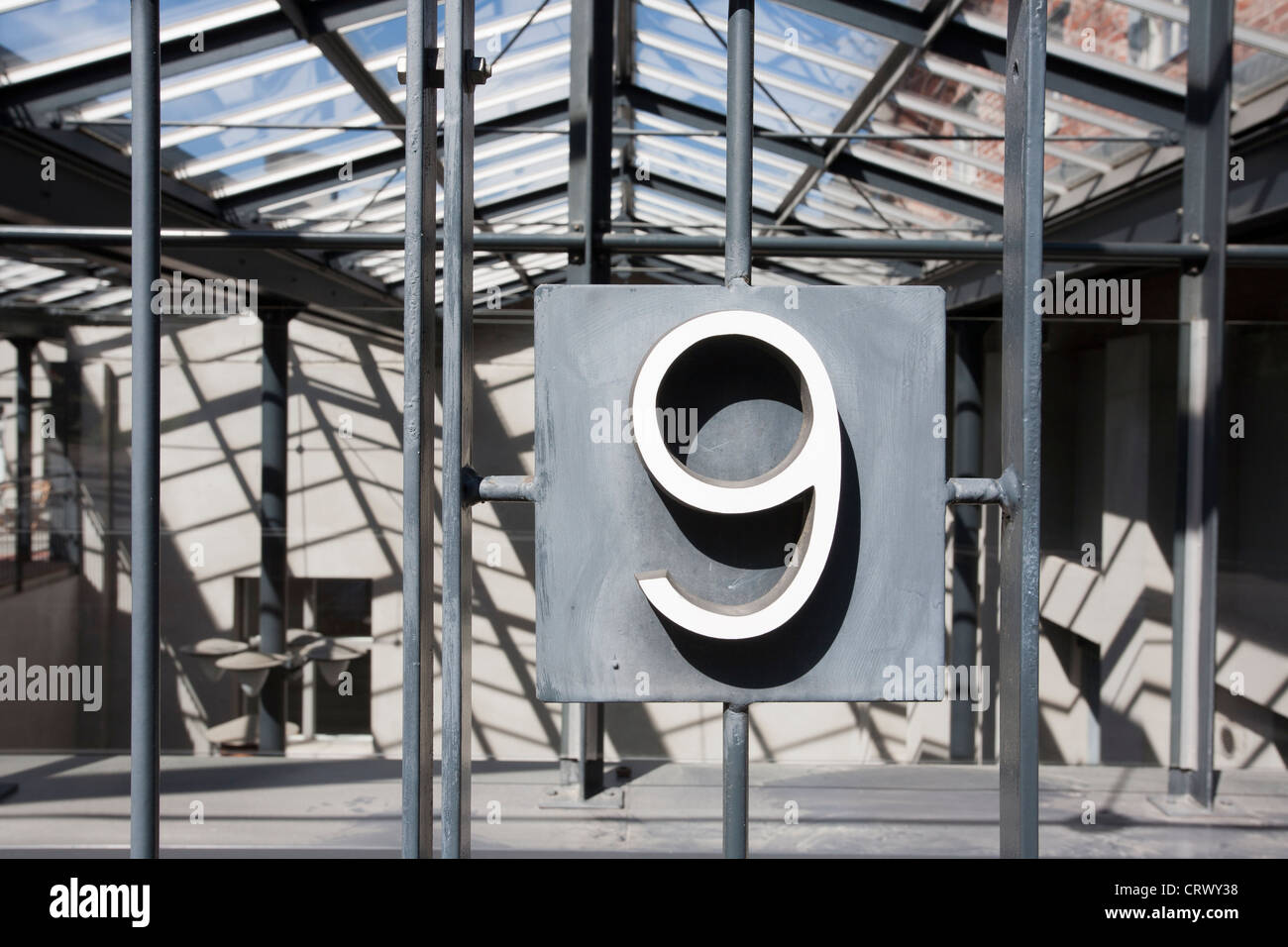 house number nine Stock Photo - Alamy