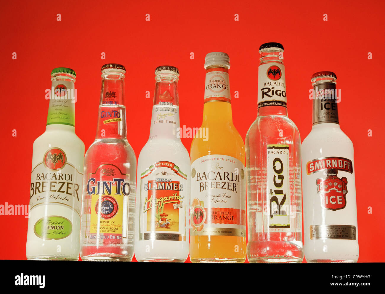 Selection of alcopops from different manufacturers Stock Photo - Alamy