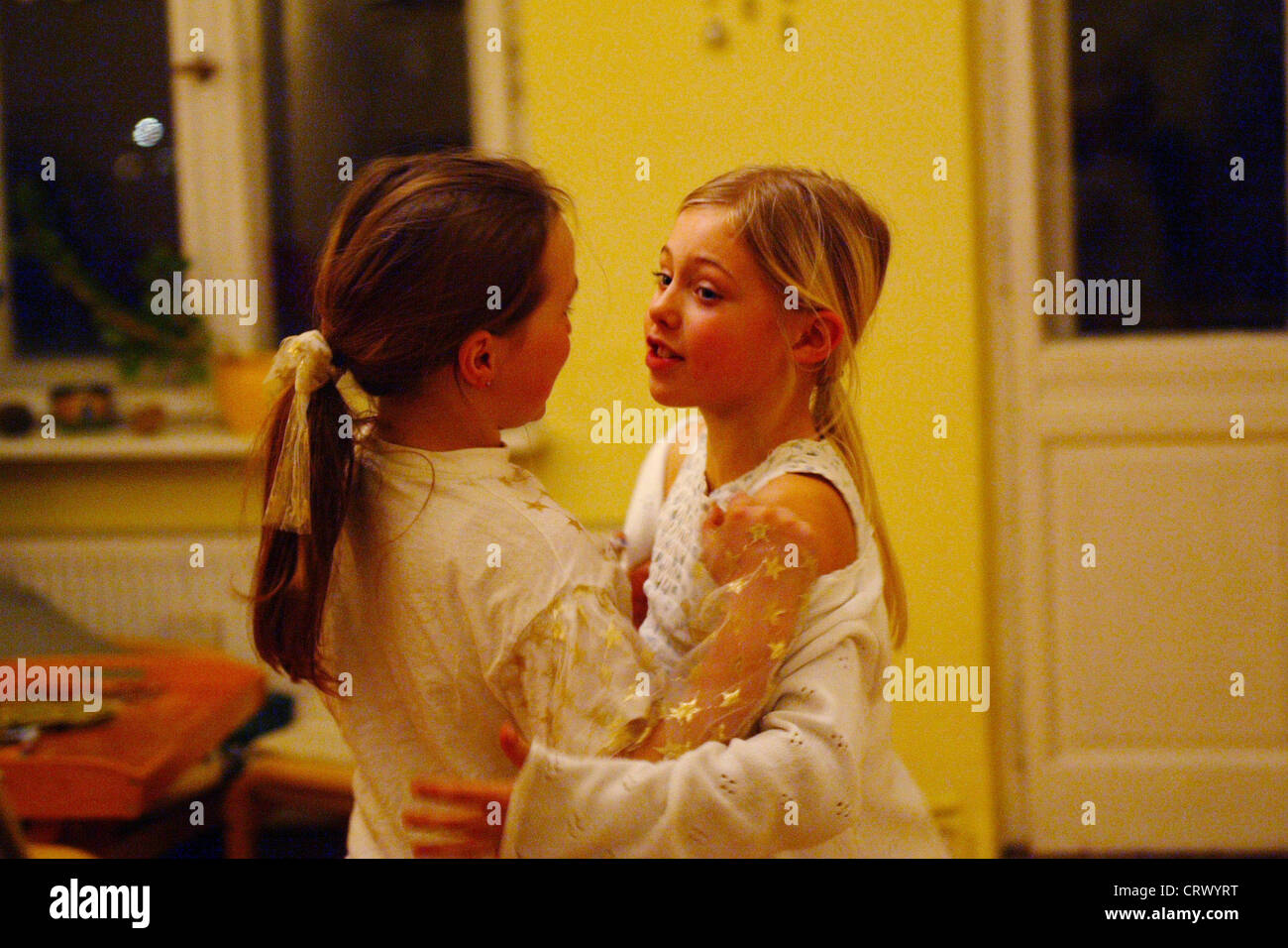 Two girls dancing Stock Photo - Alamy