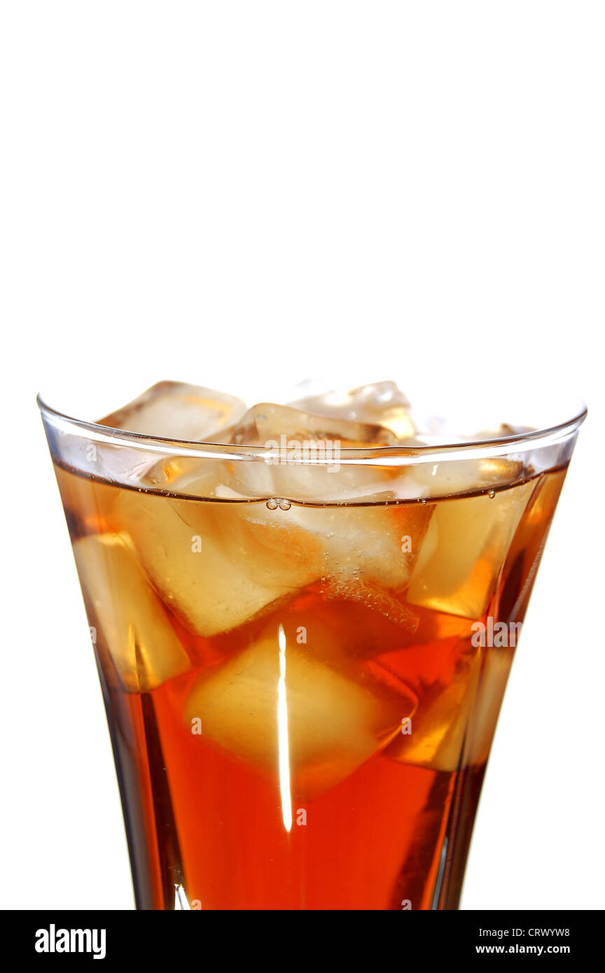 ice filled soft drink isolated on white Stock Photo - Alamy