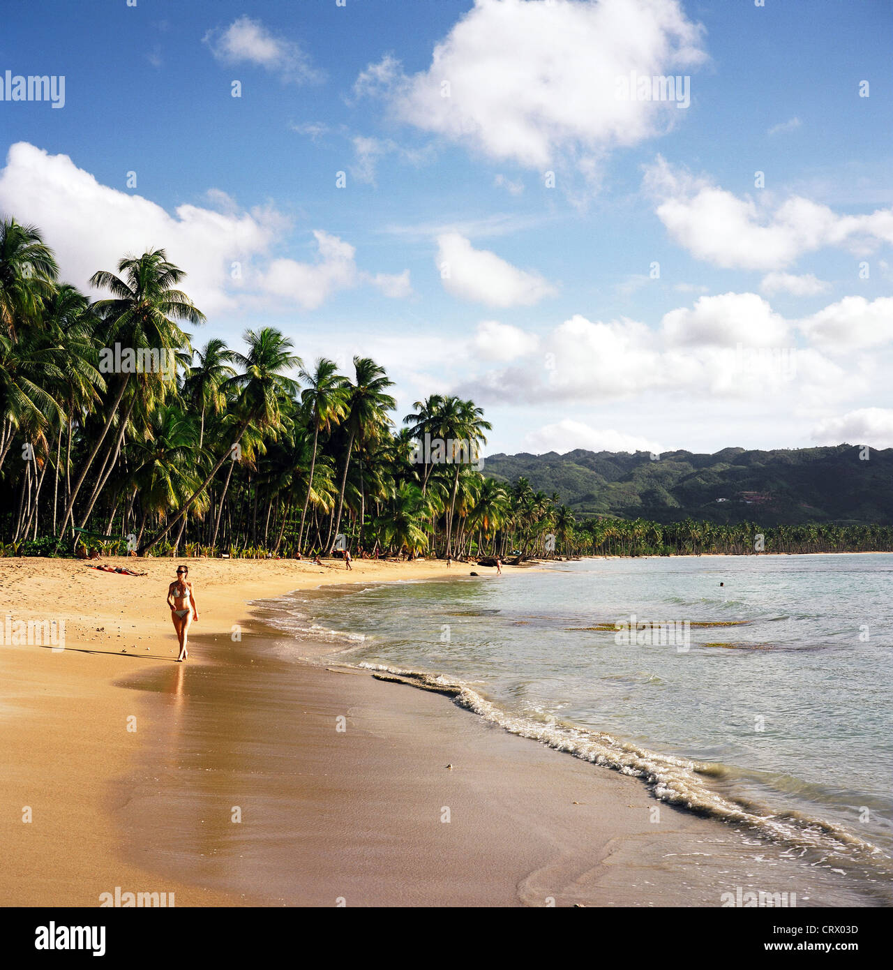 Endless beach, Dominican Republic Stock Photo - Alamy