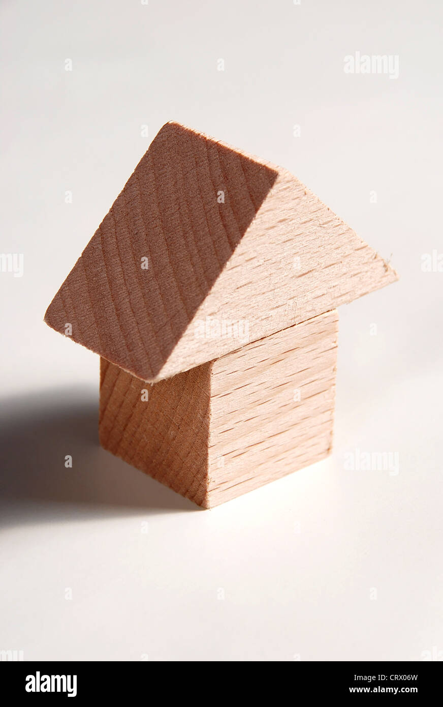 Wooden model of house Stock Photo - Alamy