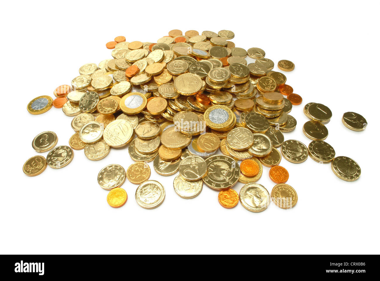Pile of gold crowns Stock Photo - Alamy