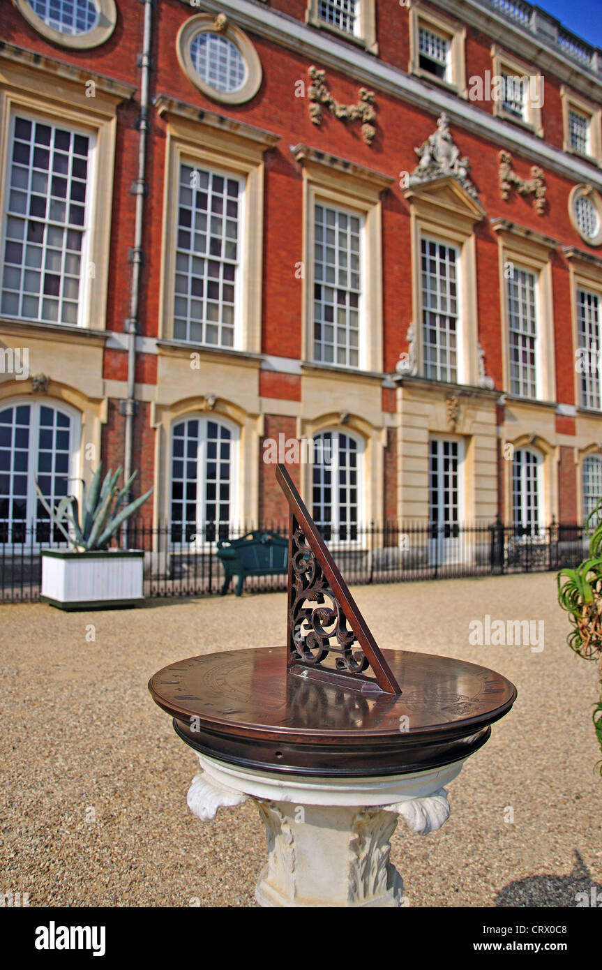 Sundial in South Front, Hampton Court Palace, London Borough of ...