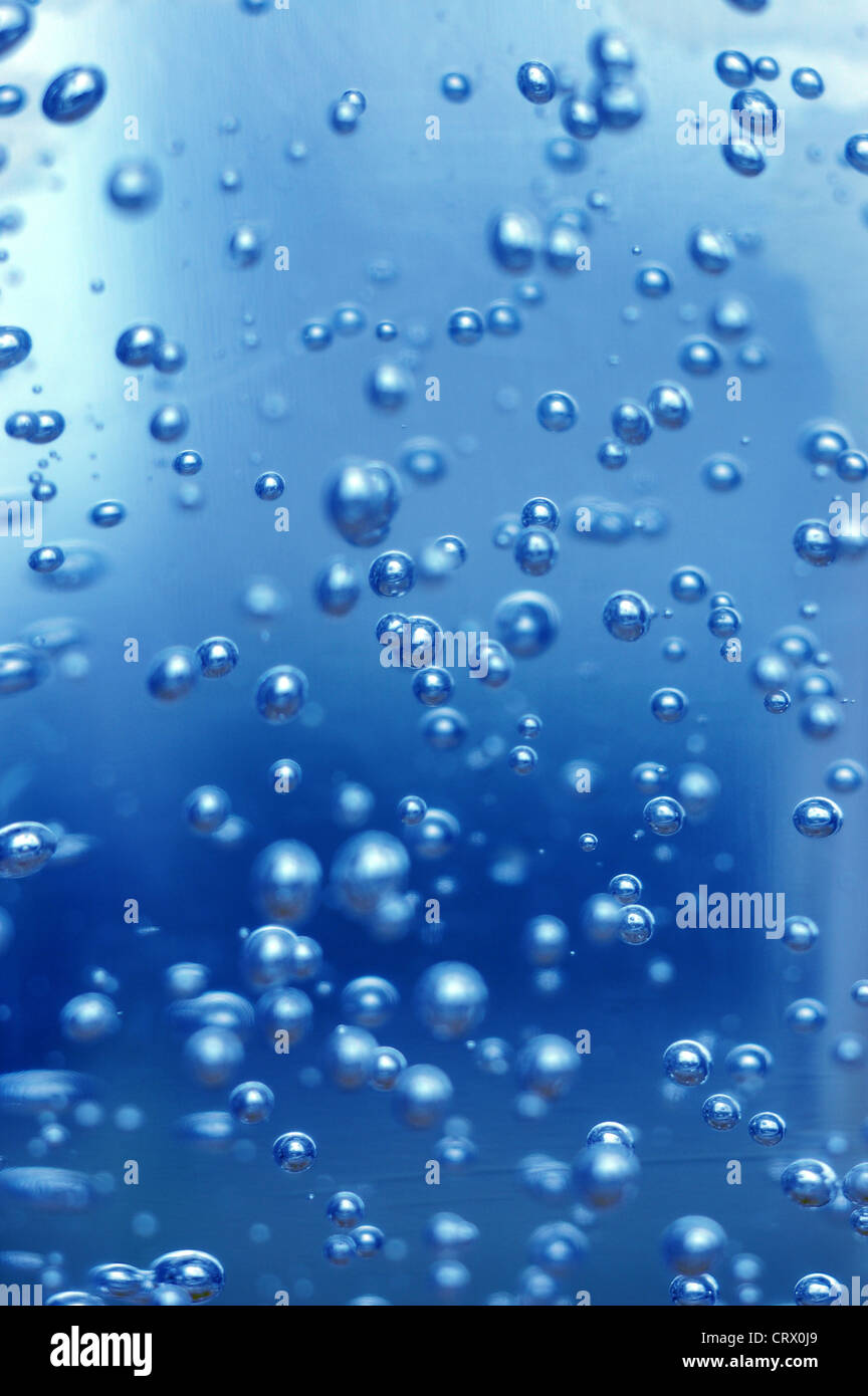 Blue water with bubbles high resolution image Stock Photo - Alamy