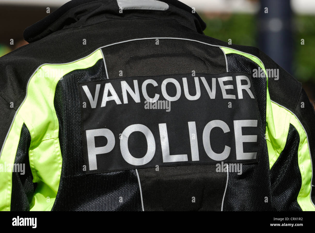 Back of Vancouver Police jacket Stock Photo - Alamy