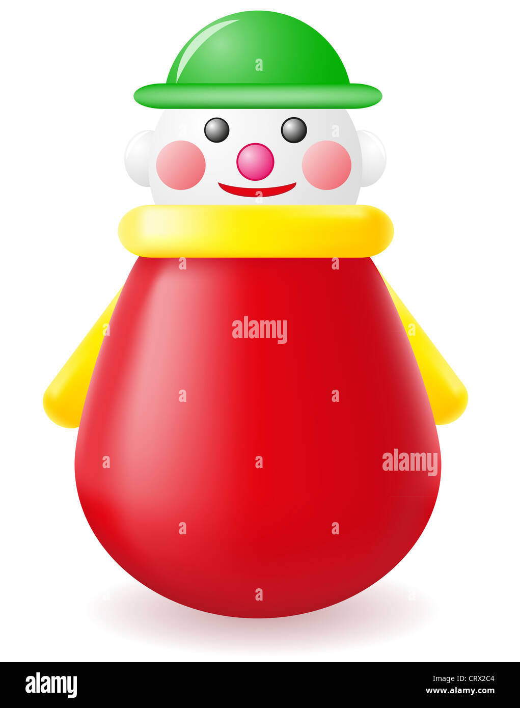 roly-poly doll toy illustration isolated on white background Stock ...