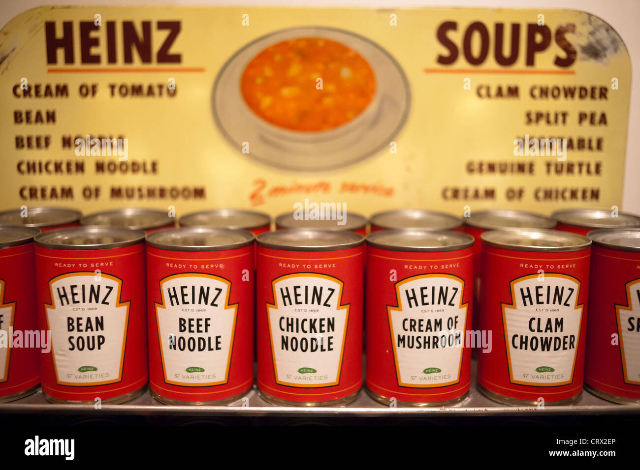 A Heinz soup cafeteria counter display in the Lunch Hour NYC show at ...
