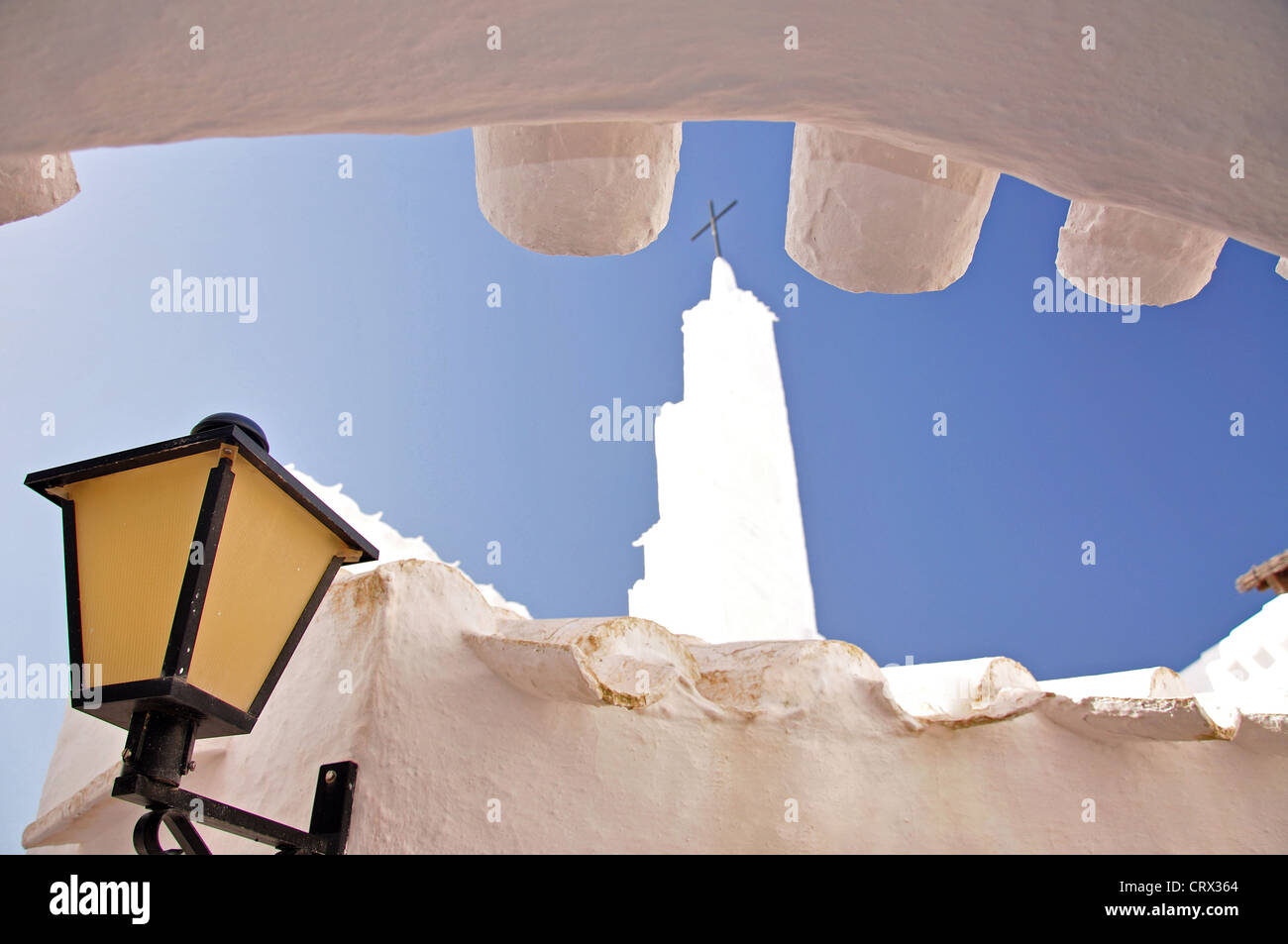 Whitewashed fishing village development of Binibeca, Menorca, Balearic ...