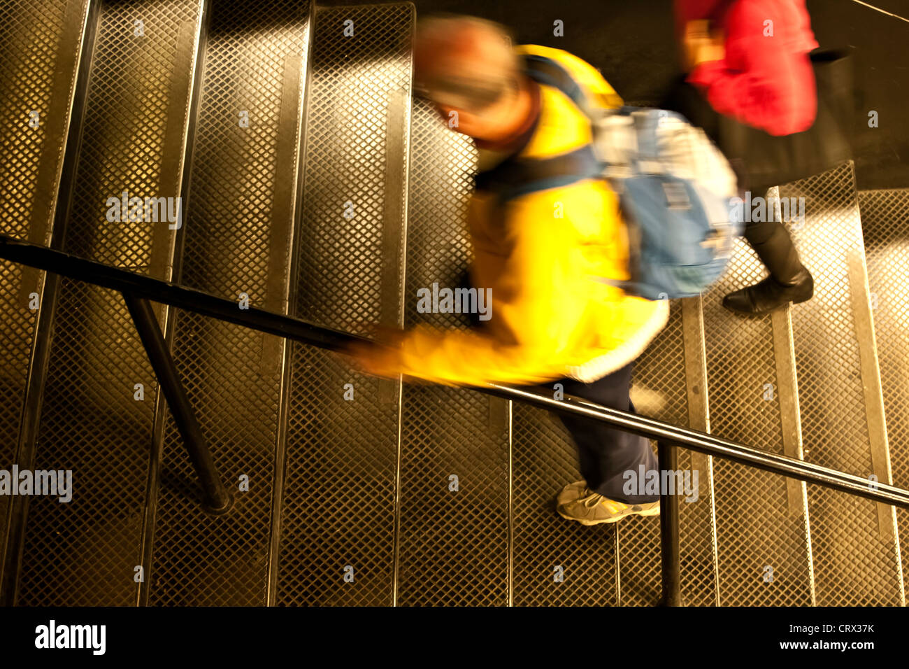 Two people Climbing Stairs from Basement in Tate Gallery London Stock ...