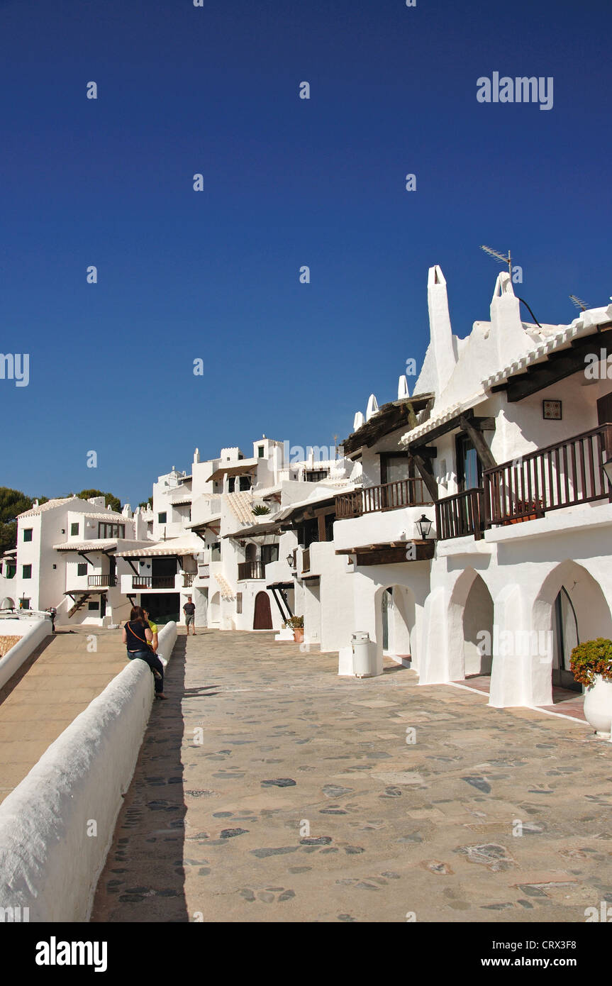 Whitewashed fishing village development of Binibeca, Menorca, Balearic ...