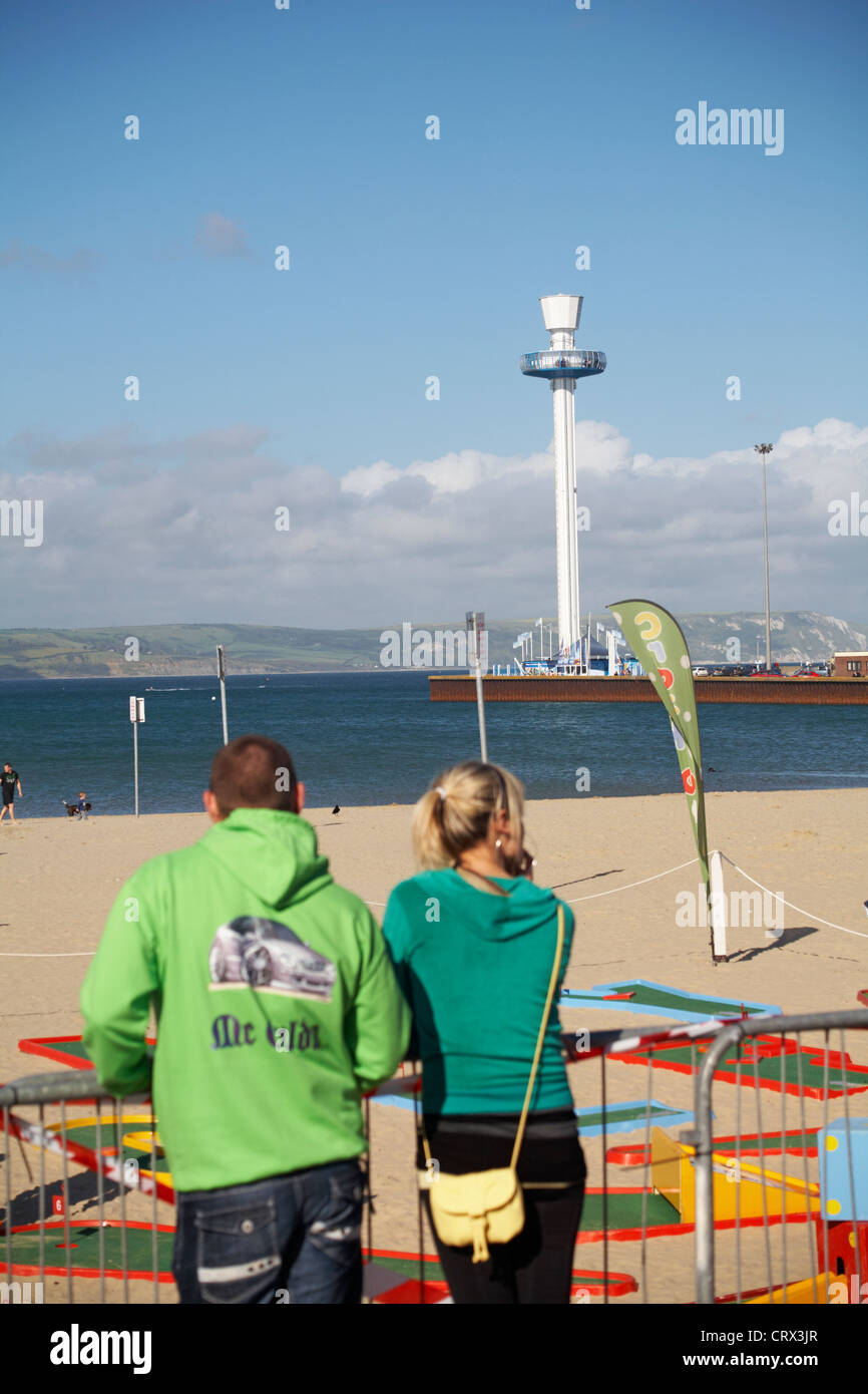 Weymouth Sealife Tower, Jurassic Skyline Tower, in June Stock Photo - Alamy