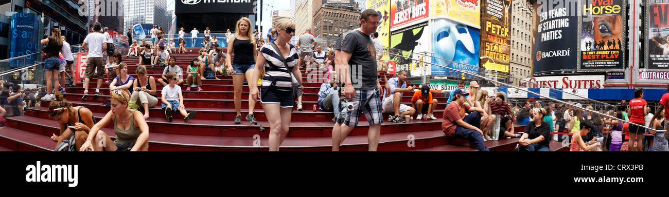 Red steps billboards times square hi-res stock photography and images ...