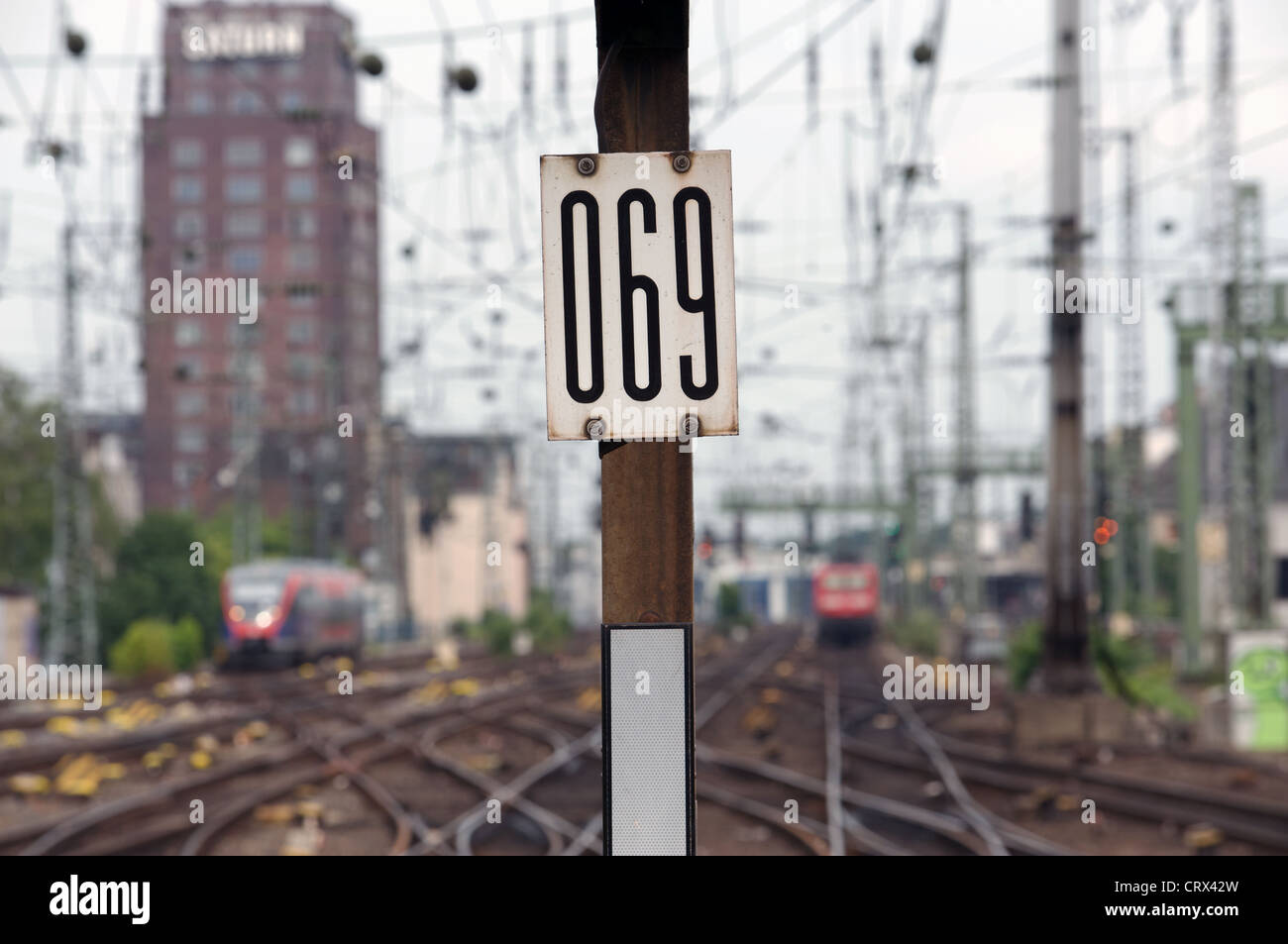 Railway signal number Cologne Germany Stock Photo - Alamy